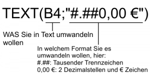 Die Excel Text Funktion am Beispiel - Einfach und vertändlich