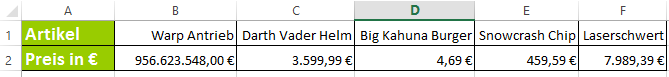 Excel WVERWEIS Funktion am Beispiel erklärt - traens.com