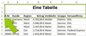 Excel Zeile fixieren bzw. einfrieren - Eine oder mehrere Zeilen