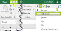 Excel Durchschnitt berechnen – mit und ohne Funktionsassistenten