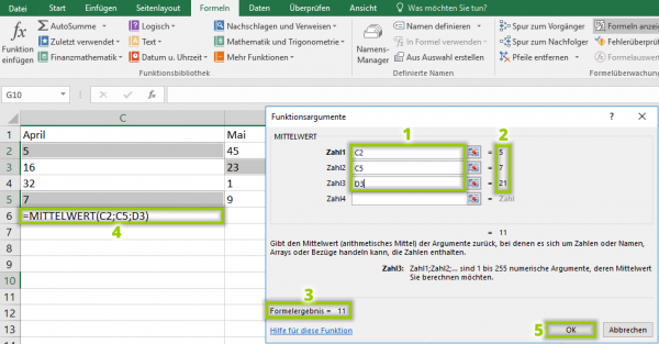 Excel Durchschnitt berechnen – mit und ohne Funktionsassistenten